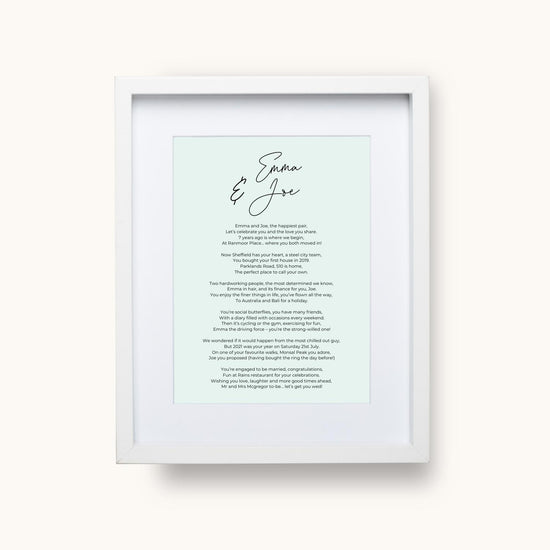 Bespoke Engagement Poem – www.wrdit.com