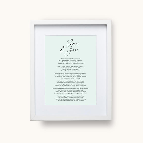Bespoke Engagement Poem – www.wrdit.com